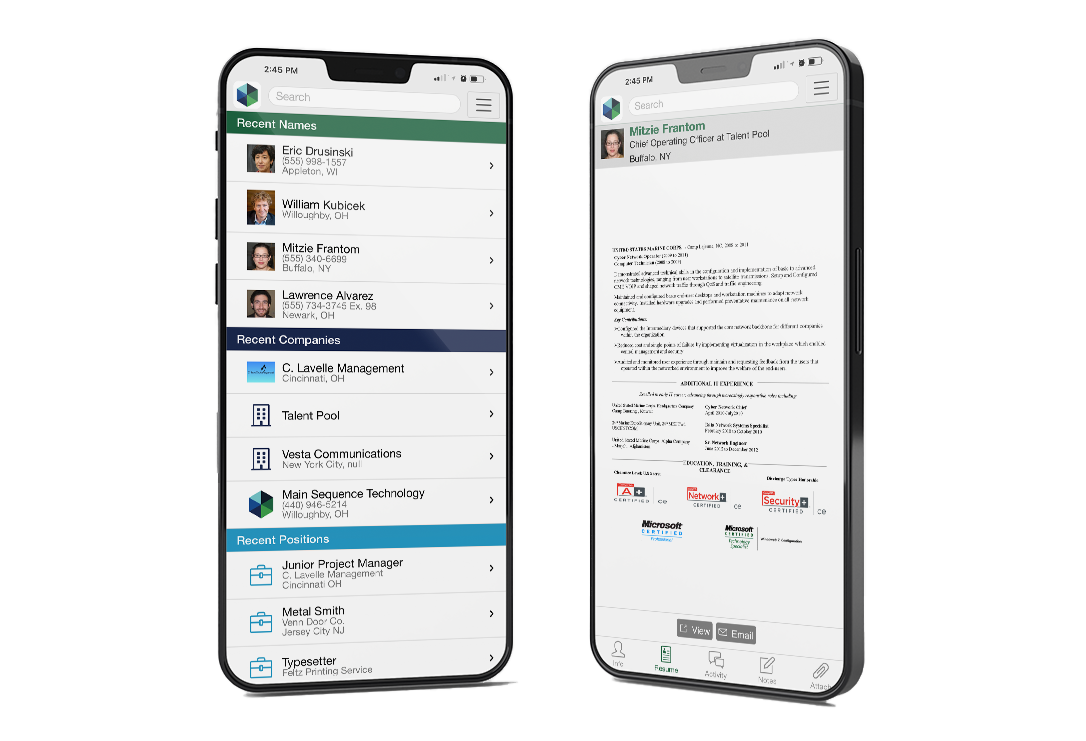 Mobile App - PCRecruiter